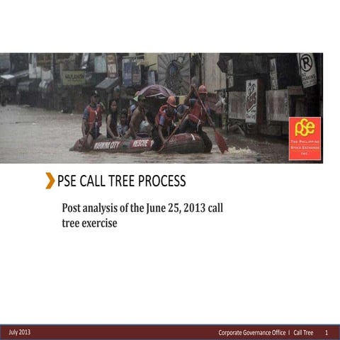 PSE post call tree review presentation July 2013 | PPTX
