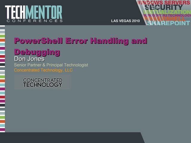 PS error handling and debugging | PPT PS error handling and debugging | PPT