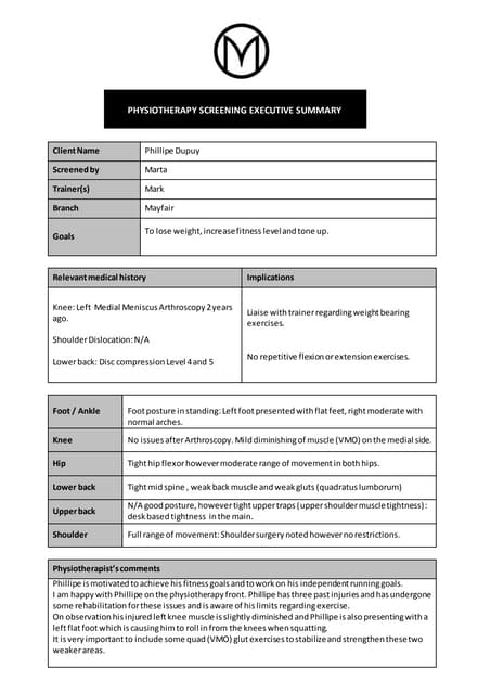 Fms scoring criteria | PDF