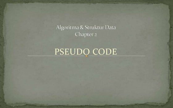 Algoritma & Pemrograman | PPT
