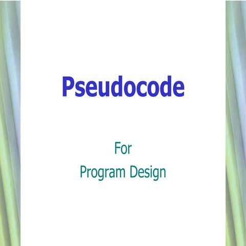 Pseudocode Flowcharts Pptx Programming Languages Computing 1787
