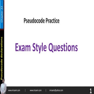 Pseudocode Practice Pptx