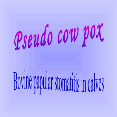 Pseudo cow pox | PPS