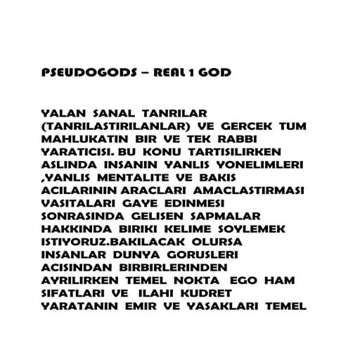 PSEUDOGODS REAL 1 GOD.docx............ | PDF