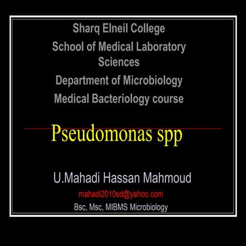 Pseudomonas mahadippt | PPT