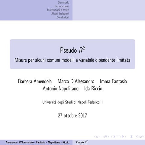 Pseudo-R quadro | PDF