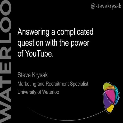 Answering a complicated question with the power of Youtube. #PSEWEB | PPT