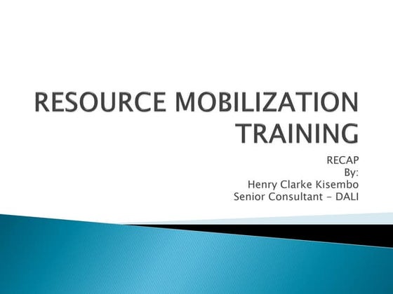 Domestic Resource Mobilization: Preliminary Planning Outline | PPT