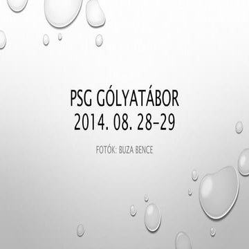 Psg gólyatábor | PPTX