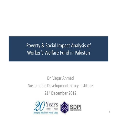 Workers' Welfare Fund in Pakistan | PPTX
