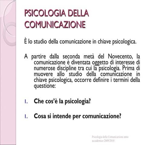 Psic comunicazione -12 | PPT