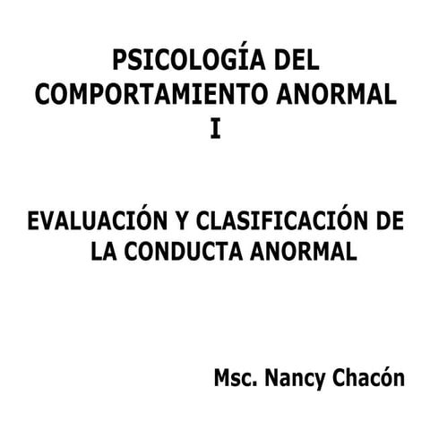 Psicología Anormal I.ppt