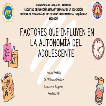 Factores que influyen en la autonomía del adolescente | PDF