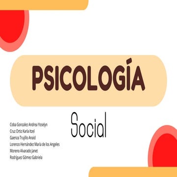 Psicologia social desde un ambito social | PPTX