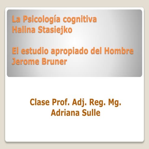 Psicologia cognitiva y significado | PPT