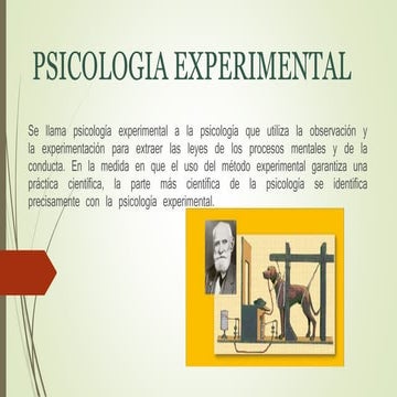 Psicología Experimental. | PPTX