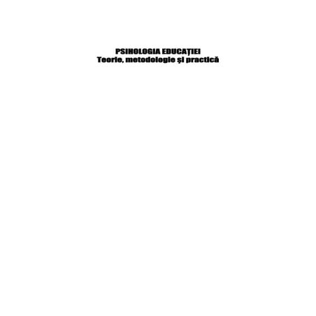 Psihologia educatiei 1 | PDF