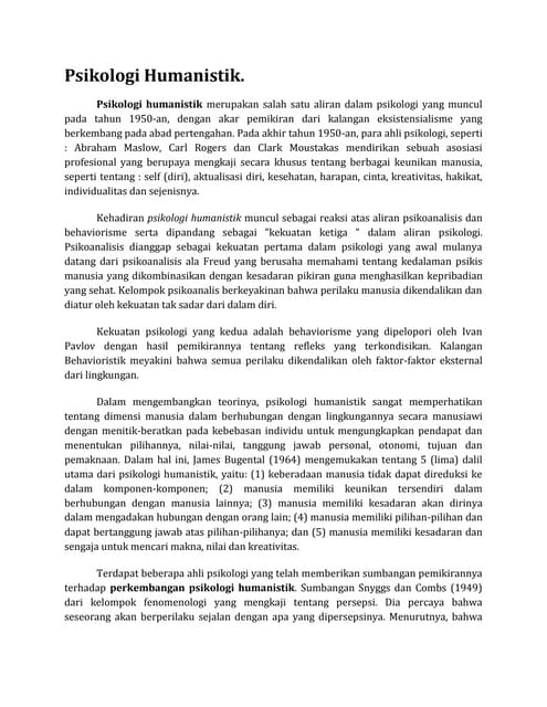 Teori belajar humanisme | PPTX