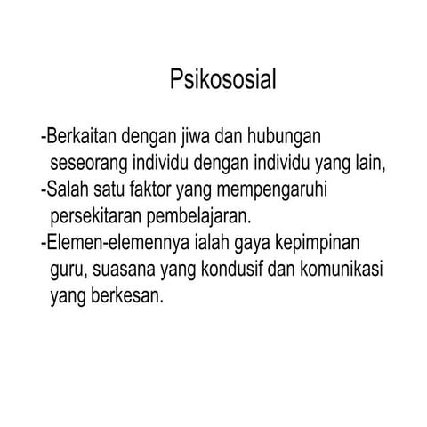 Psikososial | PPTX