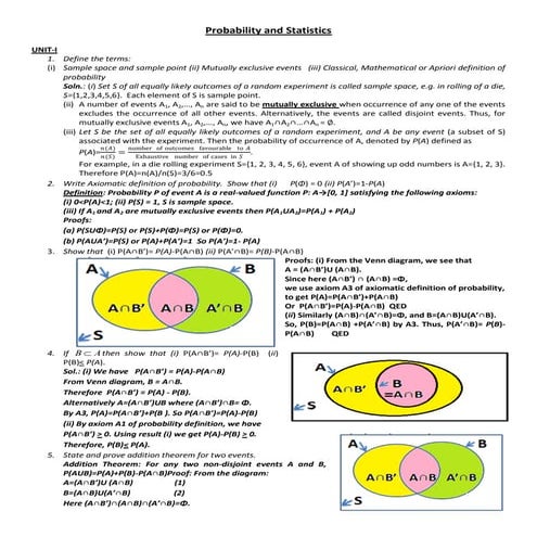 probability and statistics | PDF