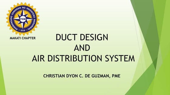 Hvac duct design | PPTX