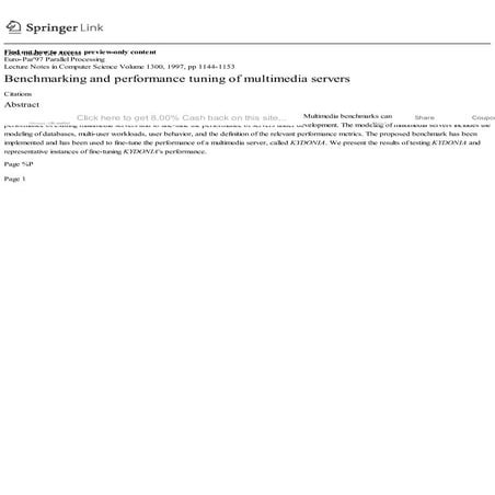 Benchmarking and perform.. | PDF