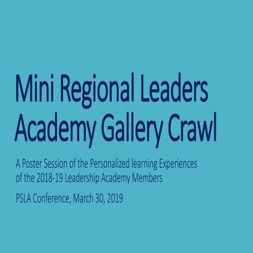 PSLA Conference 2019 Gallery Crawl | PPTX
