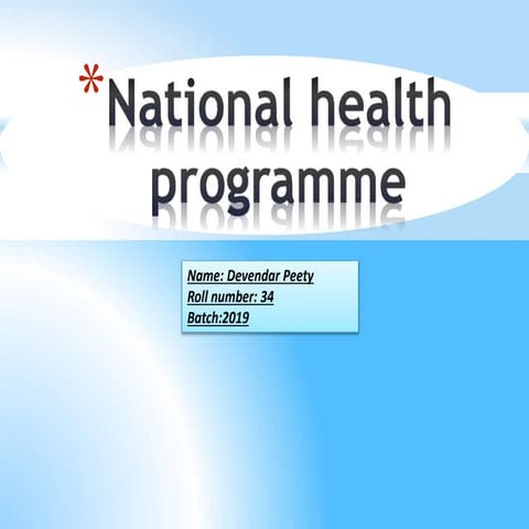 National health programme | PPTX