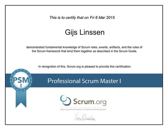 Professional Scrum Master 1 Certification | PPT