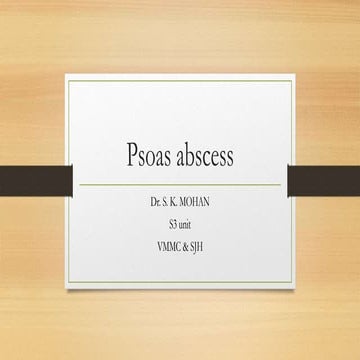 Psoas abscess | PPTX