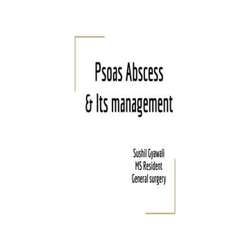 Psoas abscess | PPTX