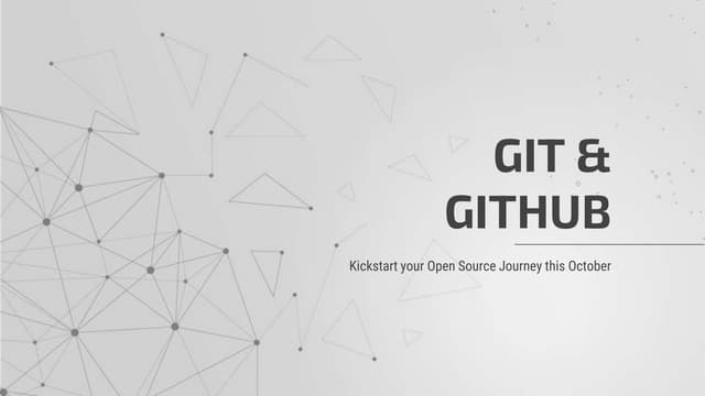 Hacktoberfest Gitandgithub Ppt
