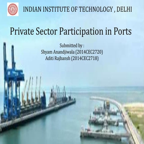 Public Private Partnership (PPP ) in Ports | PPTX