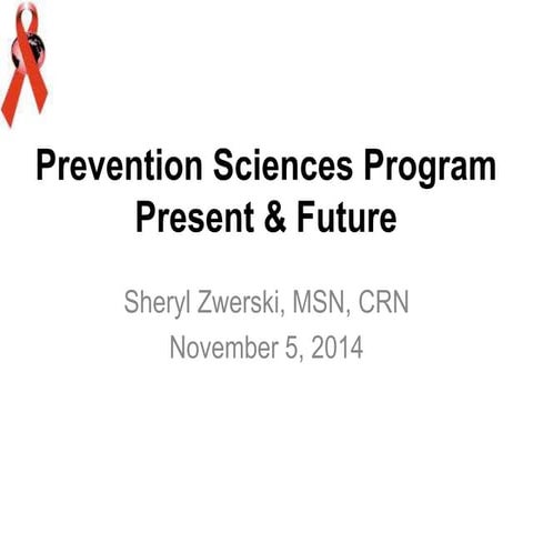 Prevention Sciences Program Present & Future | PPTX