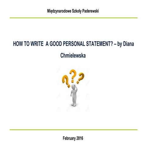 Personal Statement Tips | PPT
