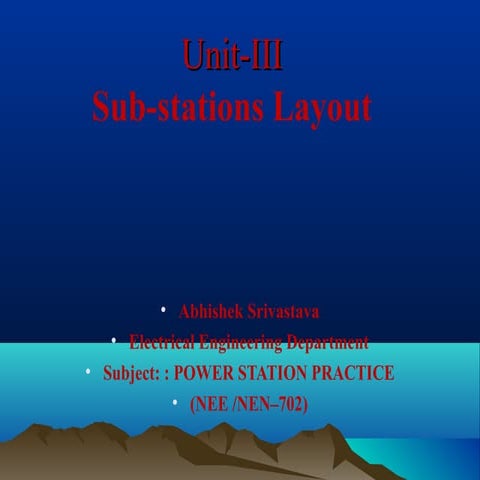 1.substation layouts | PPTX