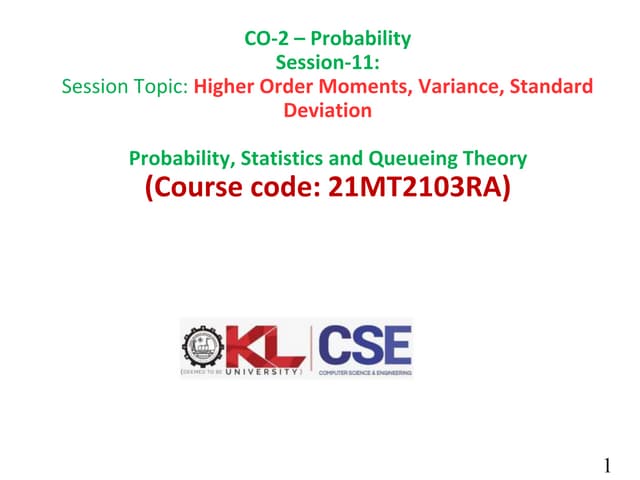 Mean, variance, and standard deviation of a Discrete Random Variable | PPTX