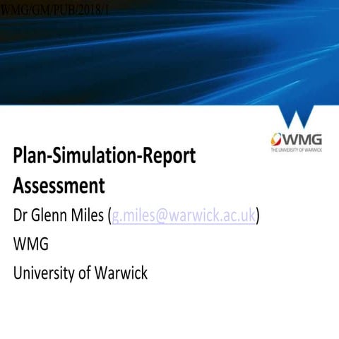 Plan-Simulation-Report Assessment | PPT