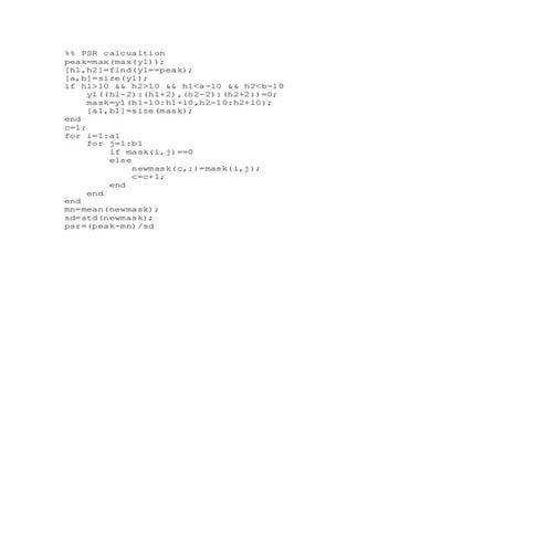 Psr calculation matlab code | DOCX