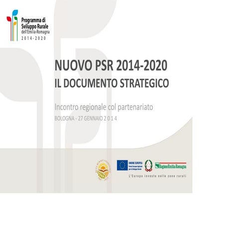 Presentazione del Programma di Sviluppo Rurale 2014-2020 dell'Emilia ...