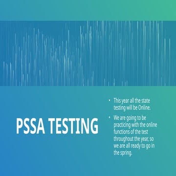 PSSA Online Testing Math for elementarys | PPTX