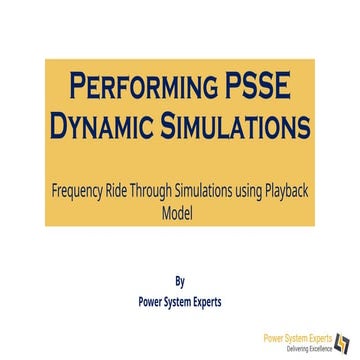 PSSE Simulation for Grid Code Compliance of VRT | PPT