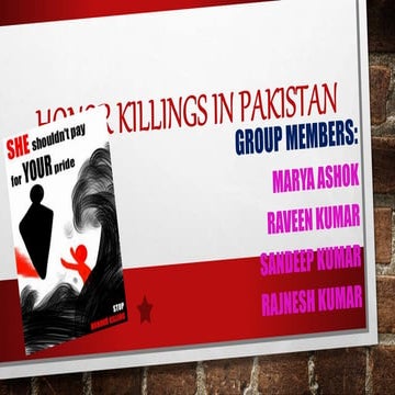 Advocacy campaign on honor killings | PPTX