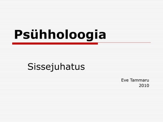 PsüHholoogia Teoreetilised Suunad | PPT