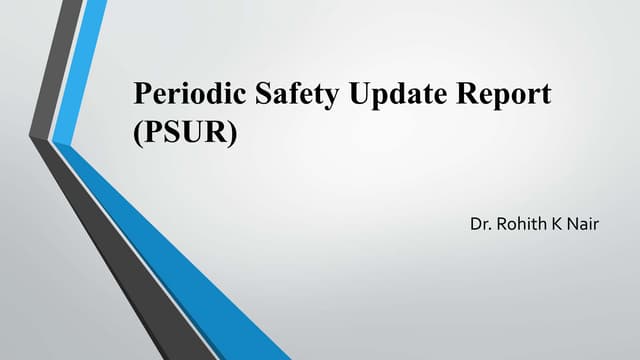 ICSR (individual case safety report) | PPTX