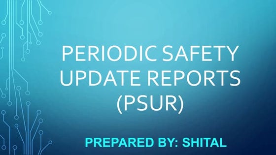 ICSR (individual case safety report) | PPTX
