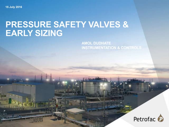 Pressure Relief valve sizing and design | PPTX
