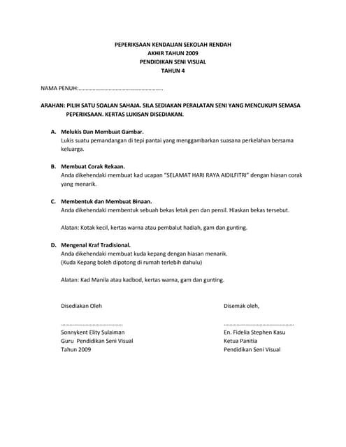 Soalan akhir tahun 4 psv | DOC