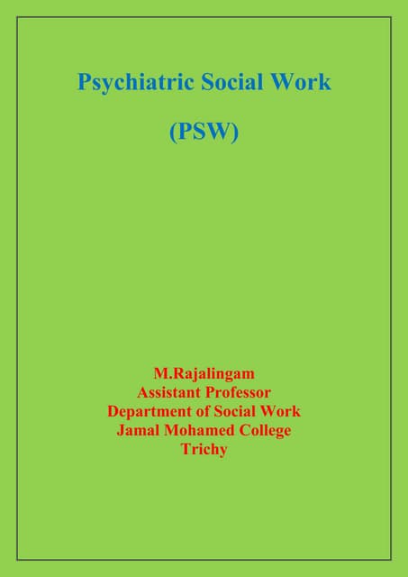 Role of medical social worker in hospital | PPTX