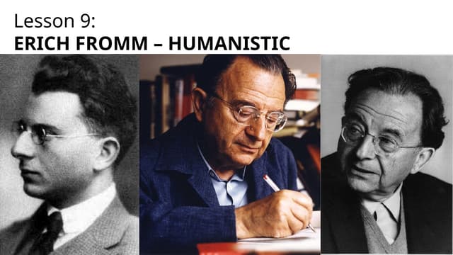 Erich fromm humanistic psychoanalysis | PPTX